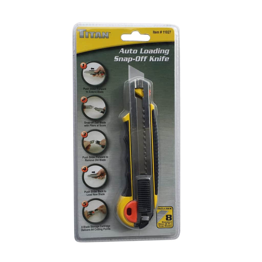 UK-HD #11027 Titan Auto-Loading Snap-Off Utility Knife - PipeKnife ...